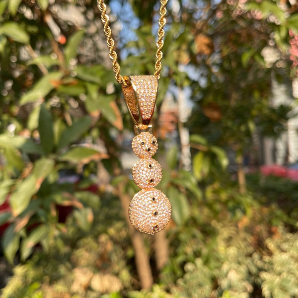 Ice Snowman Hip Hop Pendant Blinged Out Chain Necklace – Golakiya Export